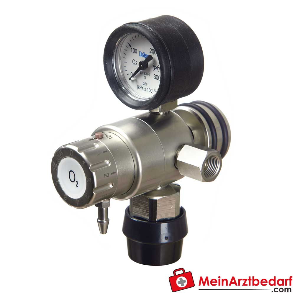 Dräger Alduk® IV Druckminderer mit DIN Anschluss und Flow Meter