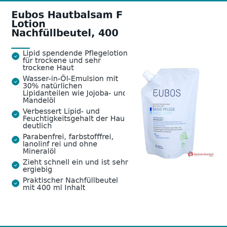 Eubos Hautbalsam F Jojoba / Mandelöl / Glycerol Lotion Nachfüllbeutel ...