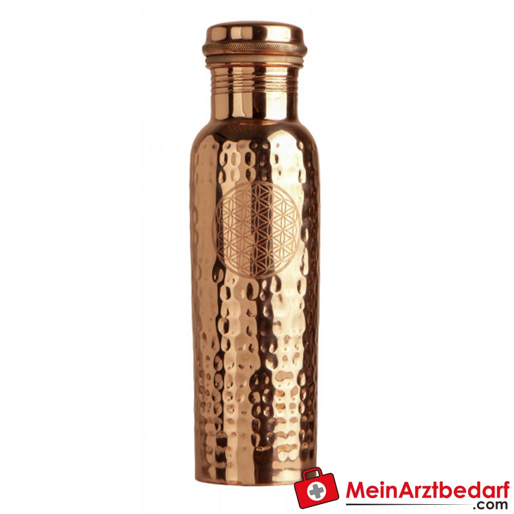 Berk copper flask 650 ml, hand-hammered, flower of life, LFGB-certified ...