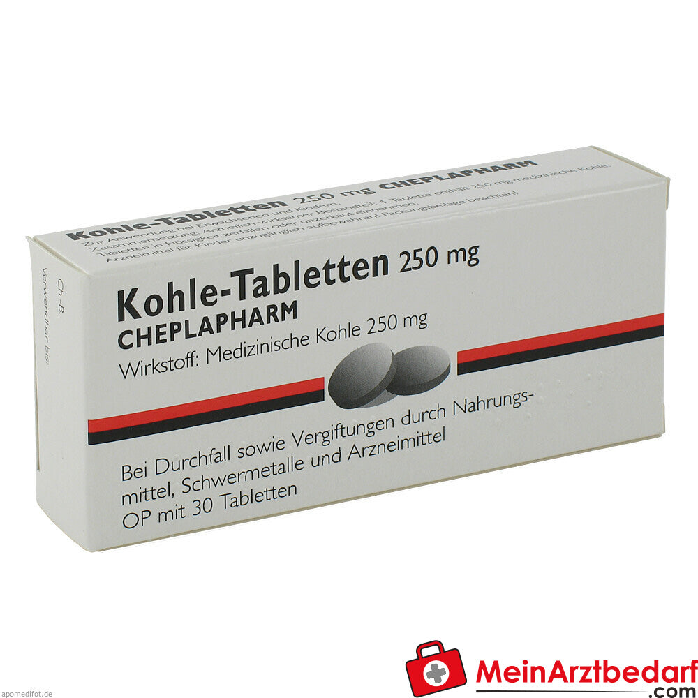 Comprimés de charbon 250mg