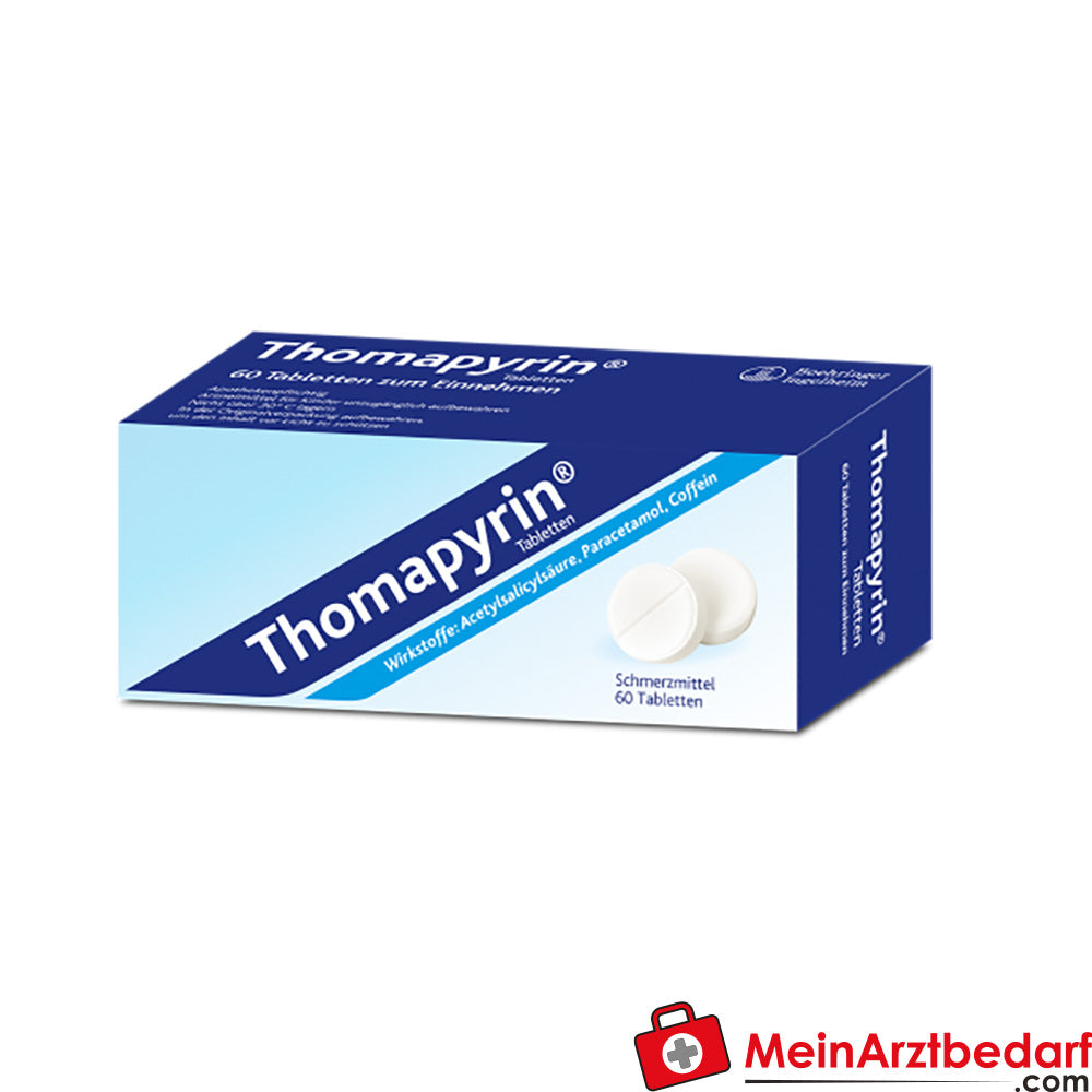 Thomapyrin tablets 60 pcs. 250 mg ASA / 200 mg paracetamol / 50 mg ...