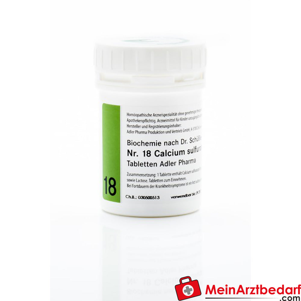 Adler Pharma Schüßler Salz Nr. 18 Calcium sulfuratum D12 Tabletten 250 ...